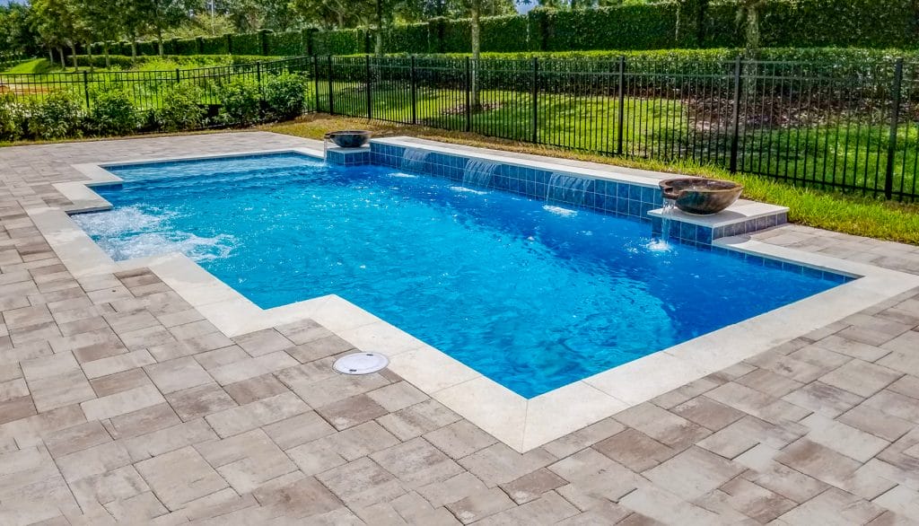 Modified Rectangular Swimming Pool Pictures │Blue Haven Pools